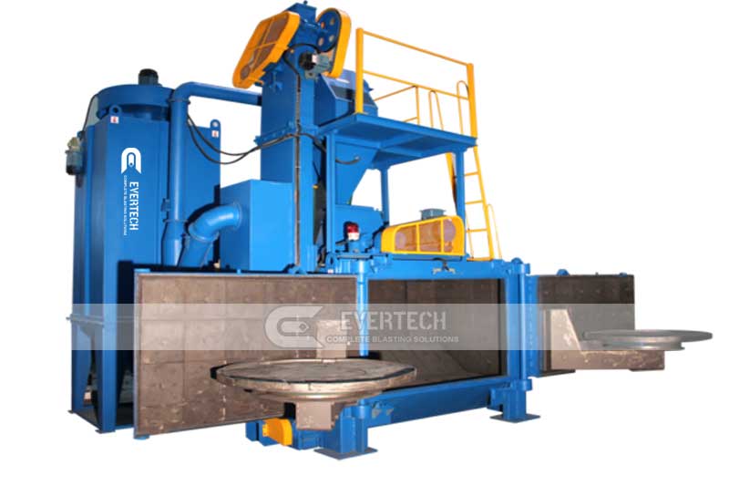 Swing Table Shot Blasting Machine, Double Turntable Shot Blasting ...